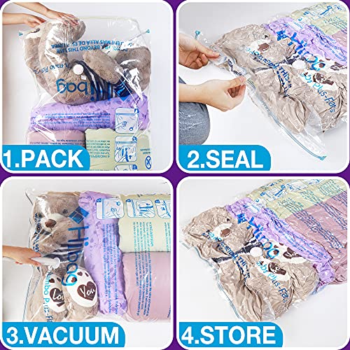 XXL Jumbo 47''X35'' Vacuum Storage Space Saver Bags Extra Large for Blanket, Bedding, Comforters and Huge Stuffed Toy (4 Pack)