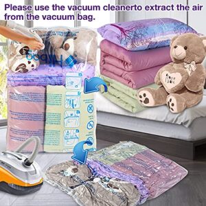 XXL Jumbo 47''X35'' Vacuum Storage Space Saver Bags Extra Large for Blanket, Bedding, Comforters and Huge Stuffed Toy (4 Pack)