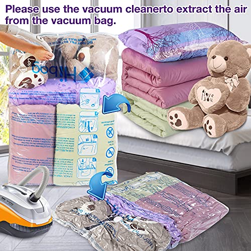 XXL Jumbo 47''X35'' Vacuum Storage Space Saver Bags Extra Large for Blanket, Bedding, Comforters and Huge Stuffed Toy (4 Pack)