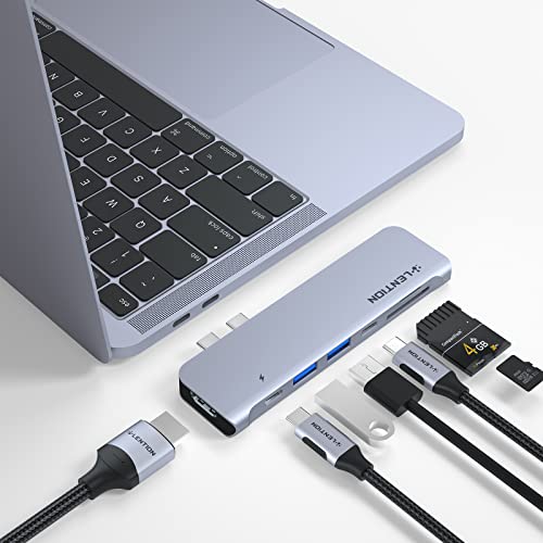 LENTION USB C Hub with 100W PD + 40Gbps USB C Port, 4K HDMI, 2 USB 3.0 and SD/Micro SD Card Reader Compatible 2022-2016 MacBook Pro 13/15/16, New Mac Air, Stable Driver Adapter (CB-CS64, Space Gray)