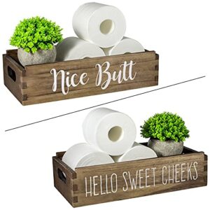 tj.moree nice butt bathroom decor box farmhouse bathroom decor hello sweet cheeks powder room decor toilet paper storage rustic home decor