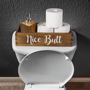 TJ.MOREE Nice Butt Bathroom Decor Box Farmhouse Bathroom Decor Hello Sweet Cheeks Powder Room Decor Toilet Paper Storage Rustic Home Decor