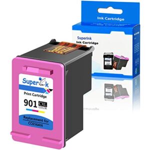 superink 1 pk remanufatured cc656a high capacity ink compatible for hp 901xl color ink cartridge use in officejet 4500 g510a j4524 j4540 j4550 j4680 printer