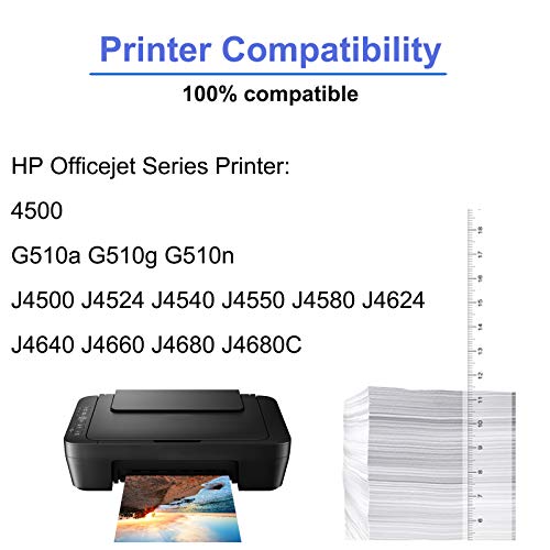 SuperInk 1 PK Remanufatured CC656A High Capacity Ink Compatible for HP 901XL Color Ink Cartridge use in Officejet 4500 G510a J4524 J4540 J4550 J4680 Printer