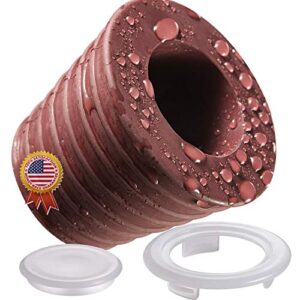 2 pcs umbrella cone wedge and table umbrella hole ring and cap set for outdoor patio umbrella, umbrella pole diameter 1.5 inch or smaller (brown transparent)