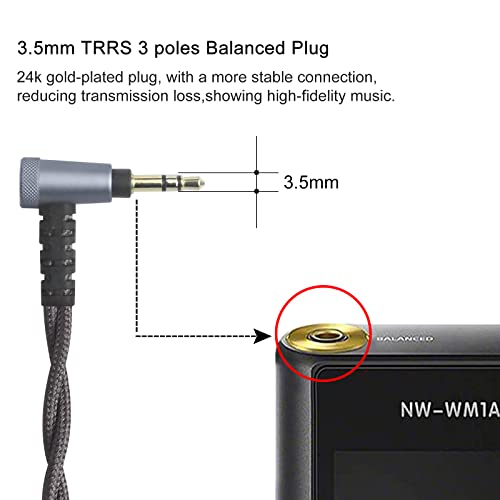 okcsc Headphones Cable Replacement Upgrade Cable with 3.5mm Stereo Plug for SENNHEISER Earphones HD650 HD600 HD580 HD535 HD545 HD565 HD265