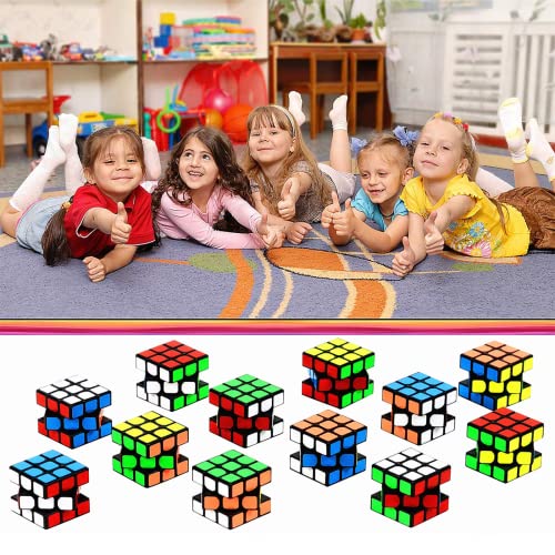 YCSH 24 Pack Classroom Gifts, Mini Cubes Set Party Favors Cube Puzzle, Puzzle Cube Eco-Friendly Safe Material with Vivid Colors,Party Puzzle Game for Boys Girls.