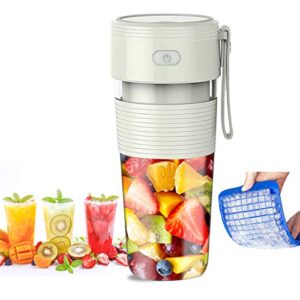 portable blender for juice, personal size blender cup for shakes and smoothies juicer cup with usb rechargeable mini blender 300ml 10oz personal blender for home travel office outdoor