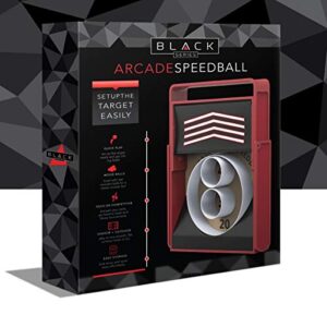 The Black Series Collapsible Retro-Style Speedball Game, Indoor and Outdoor Arcade Toy, Roll The Ball and Hit The Target, Easy Setup, Includes Scorecards and 5 Wooden Balls