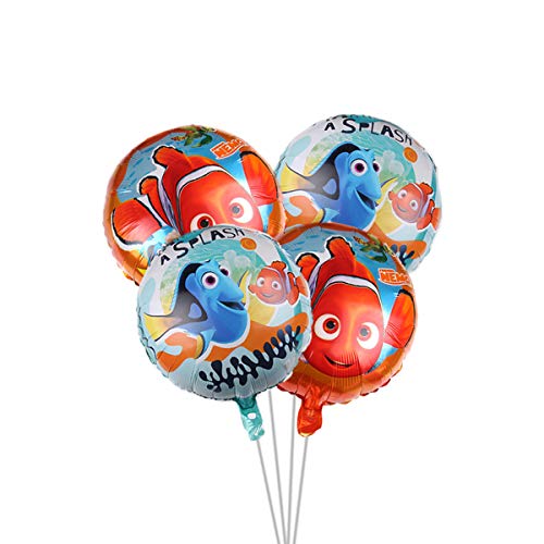 4 pcs Finding Nemo balloon Finding Nemo theme party supplies, large 18 inch aluminum film balloon birthday party supplies decoration