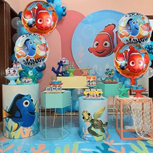 4 pcs Finding Nemo balloon Finding Nemo theme party supplies, large 18 inch aluminum film balloon birthday party supplies decoration