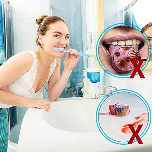 4 Pieces Extra Soft Toothbrushes Micro Nano Manual Toothbrush for Sensitive Gums with 20,000 Extra Soft Bristles for Fragile Gums Adult Kid Children (Blue, Pink)