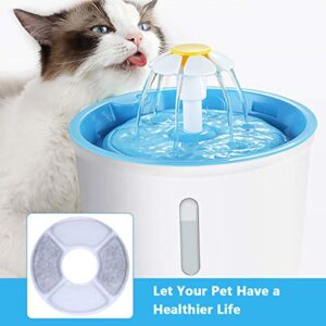 PANDOLA Cat Water Fountain Filter Replacement 8-16 Pack for 81oz/2.4L Pet Water Fountain Dog Water Dispenser Activated Carbon Filters Rund Set Suitable for General Pet Drinkwell Water Dispenser