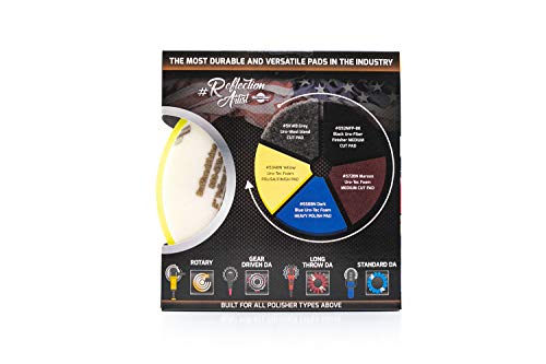 The Rag Company - Buff and Shine Reflection Artist Complete 5" Buffing Kit - Combination of Five Pads, URO line, Easy to Use Combo