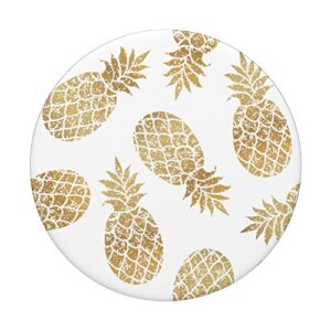 Floral Pineapple Pattern - Cute Pineapples Design PopSockets PopGrip: Swappable Grip for Phones & Tablets