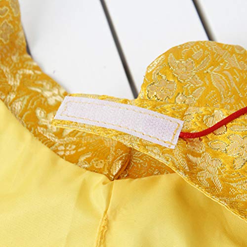 balacoo Pet Costume Dogs Cosplay Chinese Style Tang Dynasty Clothes Funny Cape Pets Dog Cat New Year Dress Up (Yellow Size S)