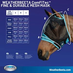 WeatherBeeta ComFiTec Durable Mesh Mask - Black/Purple - Small Pony