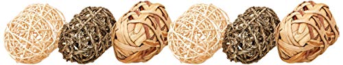 Rosewood Boredom Breaker Small Animal Naturals Toy Trio of Fun Balls, Natural, 3 Count (Pack of 2), Medium