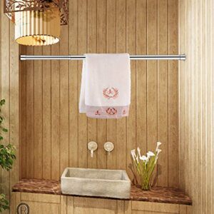 Closet Rod Adjustable 30-48 Inch for Hanging Clothes Stainless Steel Closet Pole Closet Bar with 2 Brackets for Wardrobes Closet Shower Window Curtain Hanger Rod Clothes Rod for Closet Clothes Rail