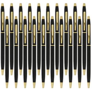 cambond black pens, ballpoint pen bulk black ink 1.0 mm medium point smooth writing for men women police uniform office business, 20 pack (black) - cp0101-20