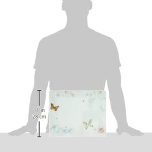 Lenox Butterfly Meadow Large Glass Cutting Board, 2.95 LB, Multi