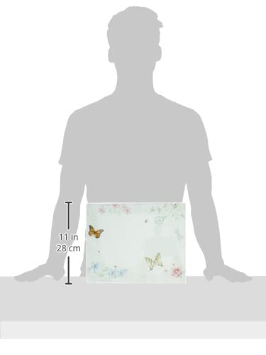 Lenox Butterfly Meadow Large Glass Cutting Board, 2.95 LB, Multi