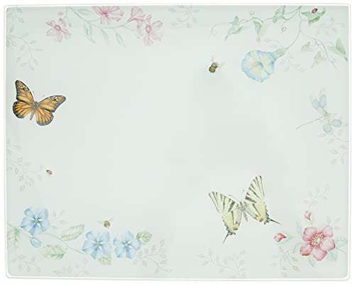 Lenox Butterfly Meadow Large Glass Cutting Board, 2.95 LB, Multi