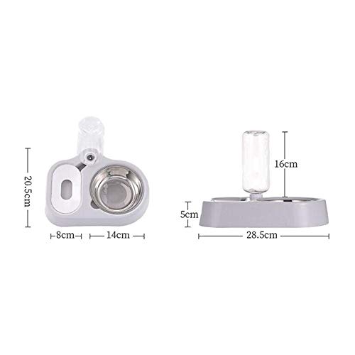 Small Animal Water and Food Bowl Set, Double Design Food Feeder and Water Dispenser,Cats&Dogs Automatic Water Dispenser with Food Bowl,Automatic Water Filling Dog Cat Double Bowl Stainless Steel Bowl