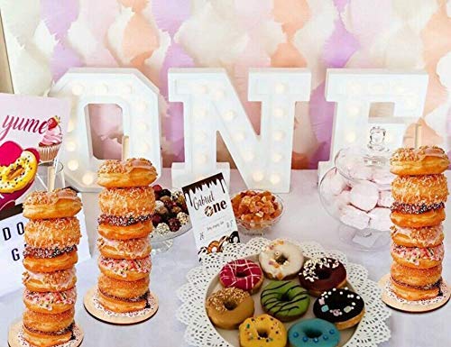 UgyDuky Wood Donut Stands - Set of 3 Donut Display Stands - Wedding Donut Bar Holder Dessert Bar Stand Wedding Decor