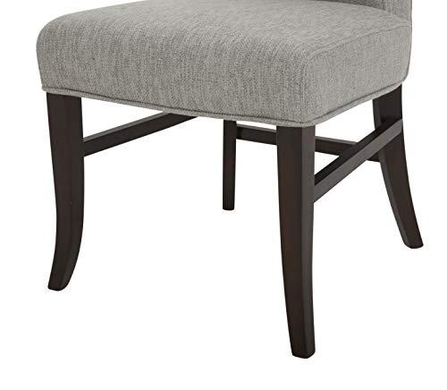 Amazon Brand – Stone & Beam Reinhart Classic Upholstered Dining Chair, 20.5"W, Set of 2, Light Gray