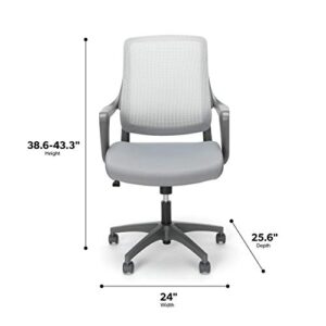 HON Basyx Helium Commercial-Grade Light Task Chair, Office, Platinum Grey