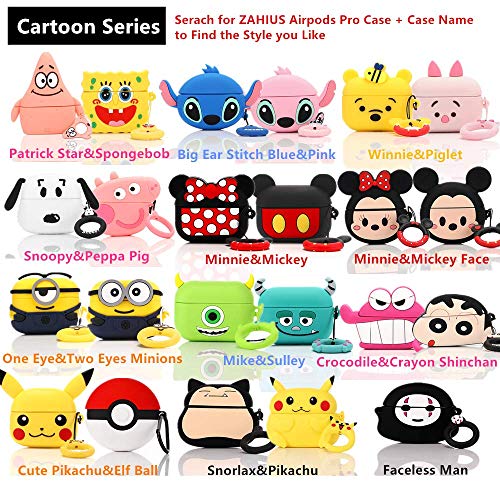 ZAHIUS Airpods Pro Silicone Case Funny Cover Compatible for Apple Airpods Pro[3D Cartoon Pattern][Designed for Kids Girl and Boys][Honey Winnie Pooh]