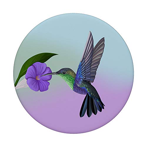 Hummingbird Crowned Woodnymph Purple PopSockets PopGrip: Swappable Grip for Phones & Tablets