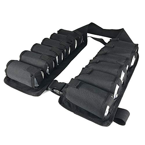 LIVANS Beer Bandolier Holder 12-Pack, Drink Vest Beer Holster 12 Can Soda Belt Holster Beverage Holder Insulated with Inside Money Holder Funny BBQ Party Gag