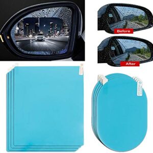 scorpiuse 8pcs car rear view mirror film waterproof protective film anti fog anti glare anti scratch anti water mist hd mirror window film for cars blind spot safe driving