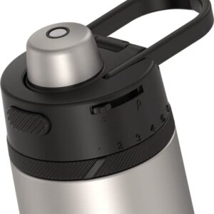 Guardian Collection by THERMOS Stainless Steel Hydration Bottle 18 Ounce, Matte Steel/Espresso Black