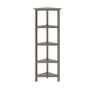 newridge home goods newridge home bookcase bookshelf, corner, washed grey