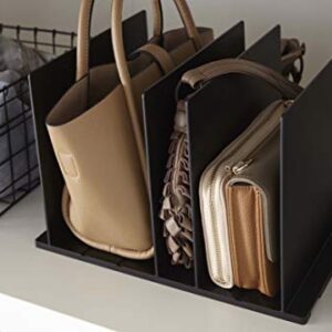 Yamazaki Handbag Home Purse Bag Divider Shelf | Plastic | Closet Organizer, One Size, Black