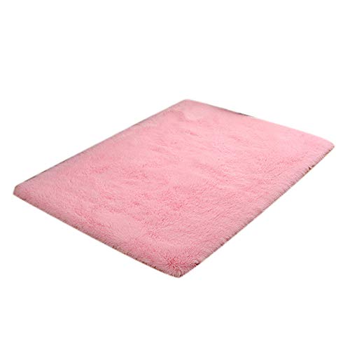 discountstore145 Area Rugs,Ultra Soft Indoor Fluffy Shaggy Play Mat Smooth Faux Fur Rugs Anti-Skid Shaggy Carpets Floor Mat Suitable for Children Bedroom Home Decor Rugs Pink 4060cm