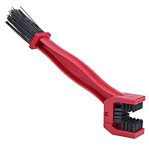 Suuonee Chain Cleaning Brush, Motorcycle Motocross Bike Bicycle Chain Crankset Cleaning Brush Wash Cleaner Tool (Red)