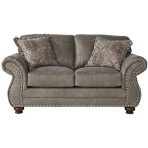 Roundhill Furniture Leinster Love Seats, Gray