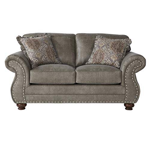 Roundhill Furniture Leinster Love Seats, Gray