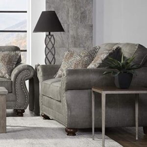 Roundhill Furniture Leinster Love Seats, Gray