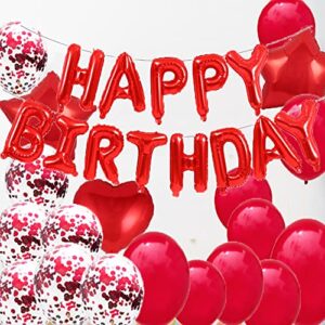 Sweet 19th Birthday Decorations Party Supplies,Red Number 19 Balloons,19th Foil Mylar Balloons Latex Balloon Decoration,Great 19th Birthday Gifts for Girls,Women,Men,Photo Props