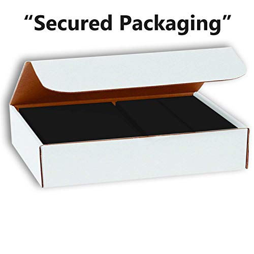 Hamilco Card Stock Blank Cards with Envelopes - Flat 4x6 Black Colored Cardstock Paper and Envelope Set 80 lb Cover 100 Pack