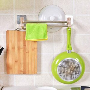 shlutesoy Kitchen Multifunctional Towel Cabinet Rack Hanger Bathroom Double Pole Holder Light Purple