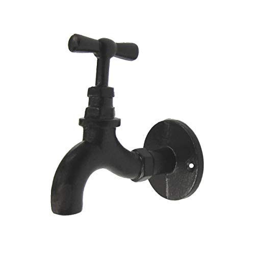 TG,LLC Treasure Gurus Metal Water Faucet Wall Hook Spigot Kitchen Hand Bathroom Towel Holder Rustic Decor