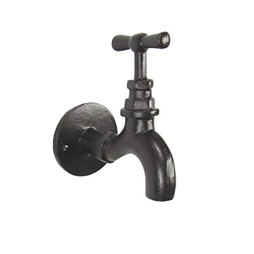 TG,LLC Treasure Gurus Metal Water Faucet Wall Hook Spigot Kitchen Hand Bathroom Towel Holder Rustic Decor