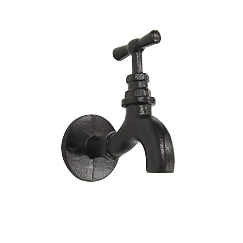 TG,LLC Treasure Gurus Metal Water Faucet Wall Hook Spigot Kitchen Hand Bathroom Towel Holder Rustic Decor