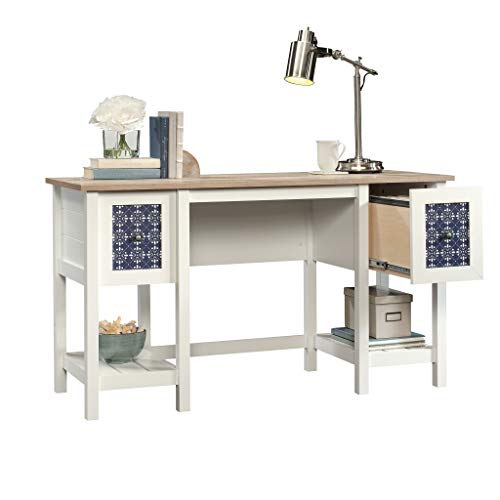 Sauder Cottage Road Desk, Soft White finish